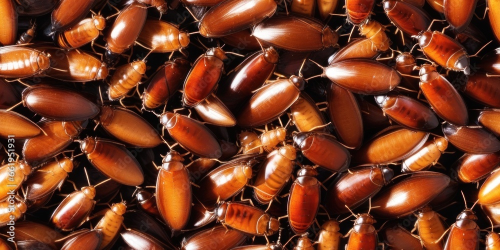 Seamless texture pattern and background of pile of cockroaches ...