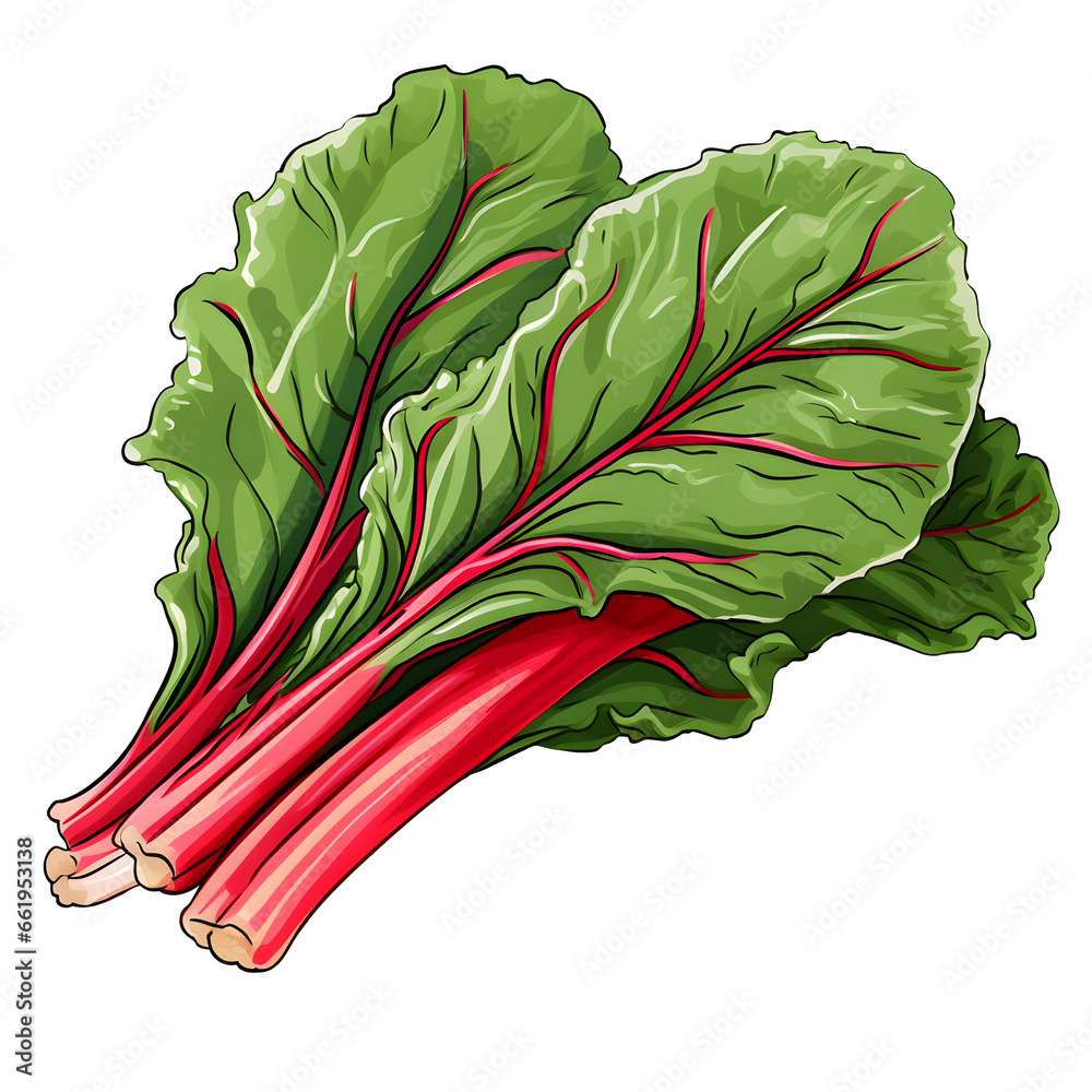 cartoon clipart of Chard, food clipart, vegetables clipart, transparent ...