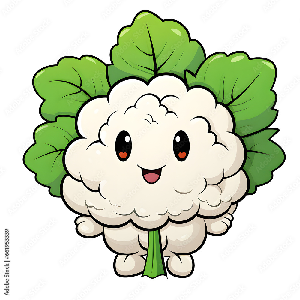cartoon clipart of Cauliflower, food clipart, vegetables clipart ...