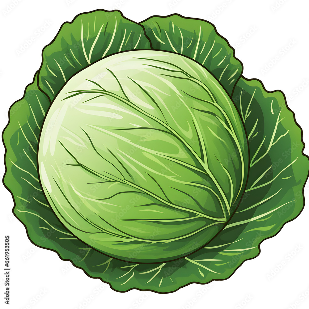 cartoon clipart of Cabbage, food clipart, vegetables clipart ...