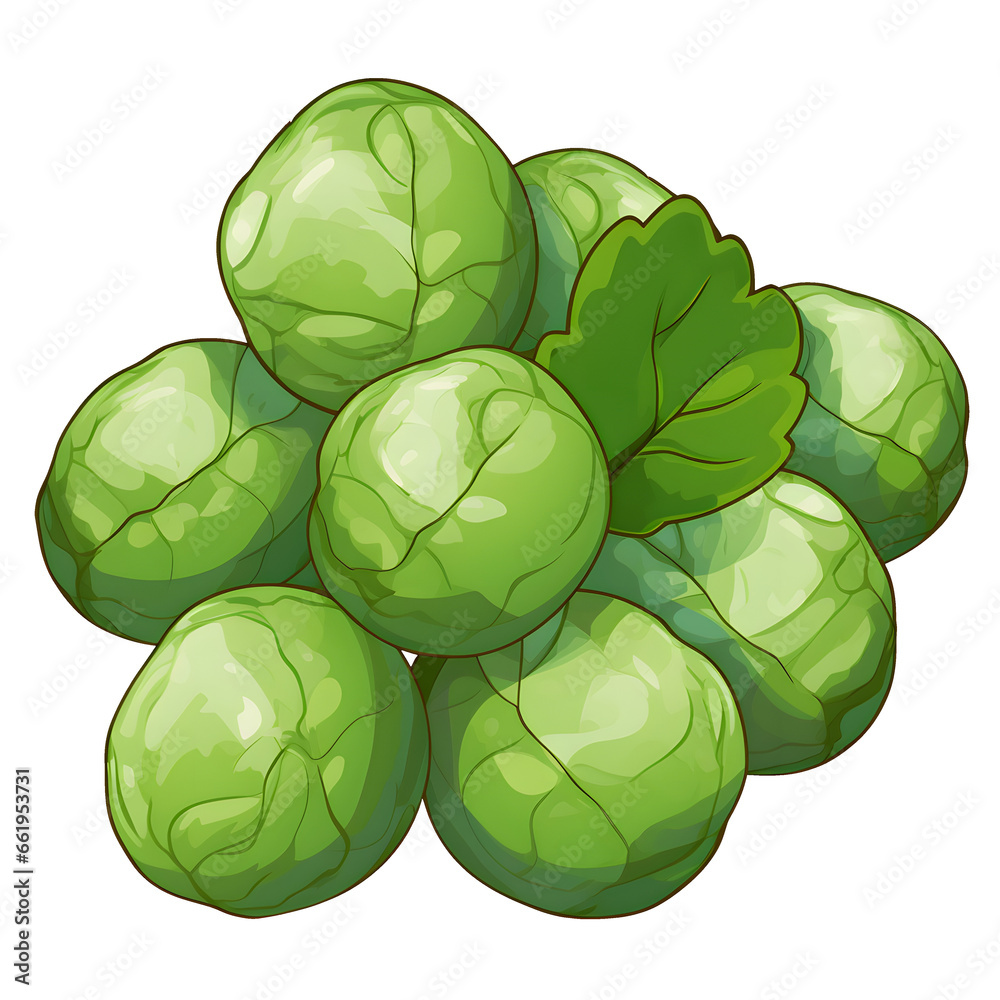 cartoon clipart of Brussels Sprouts, food clipart, vegetables clipart ...
