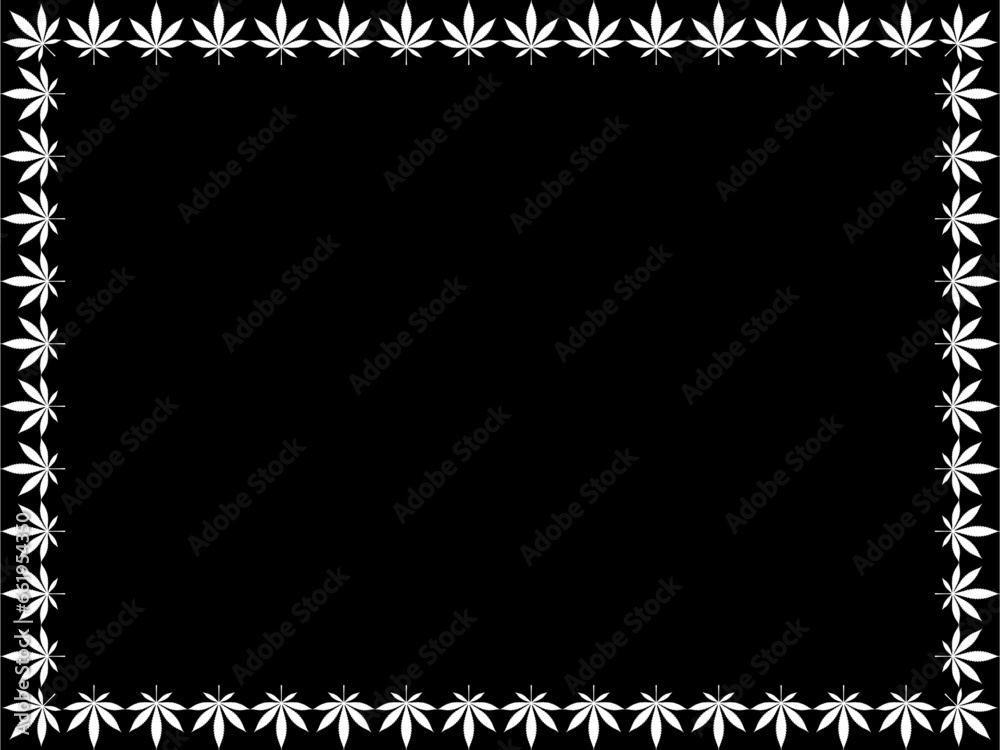 Frame Work Create from Cannabis also known as Marijuana Leaf Silhouette ...