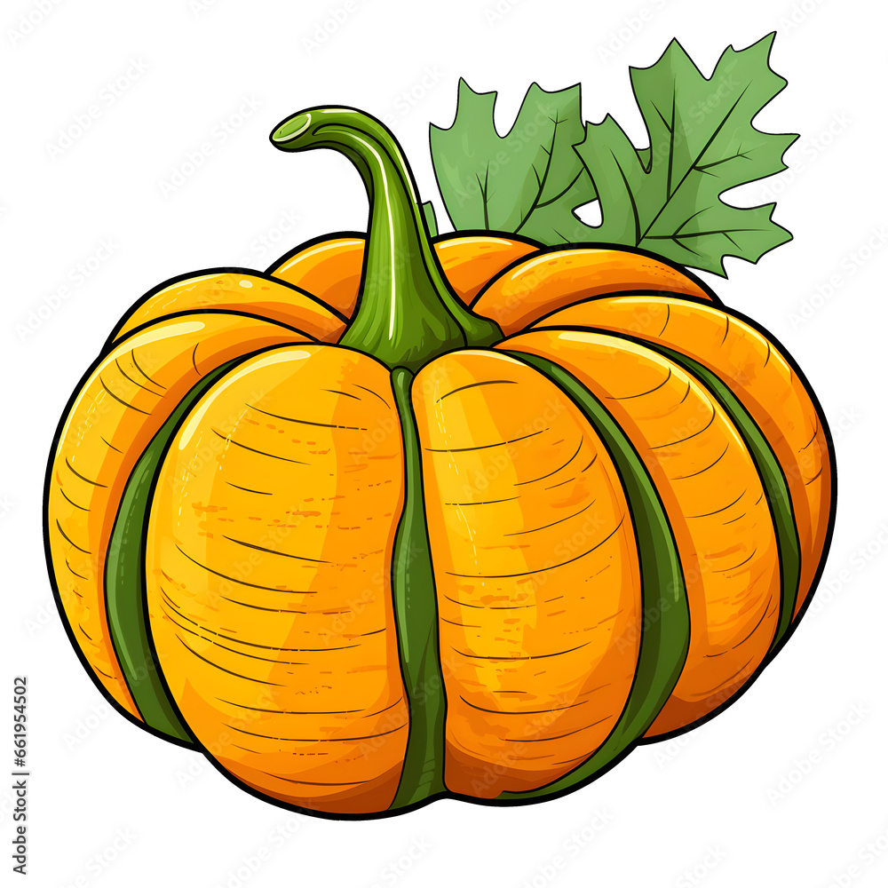 cartoon clipart of Kabocha Squash, food clipart, vegetables clipart ...