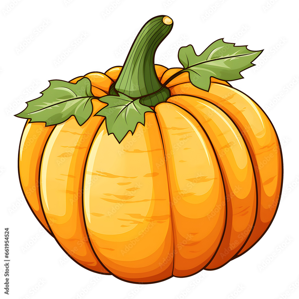 cartoon clipart of Kabocha Squash, food clipart, vegetables clipart ...