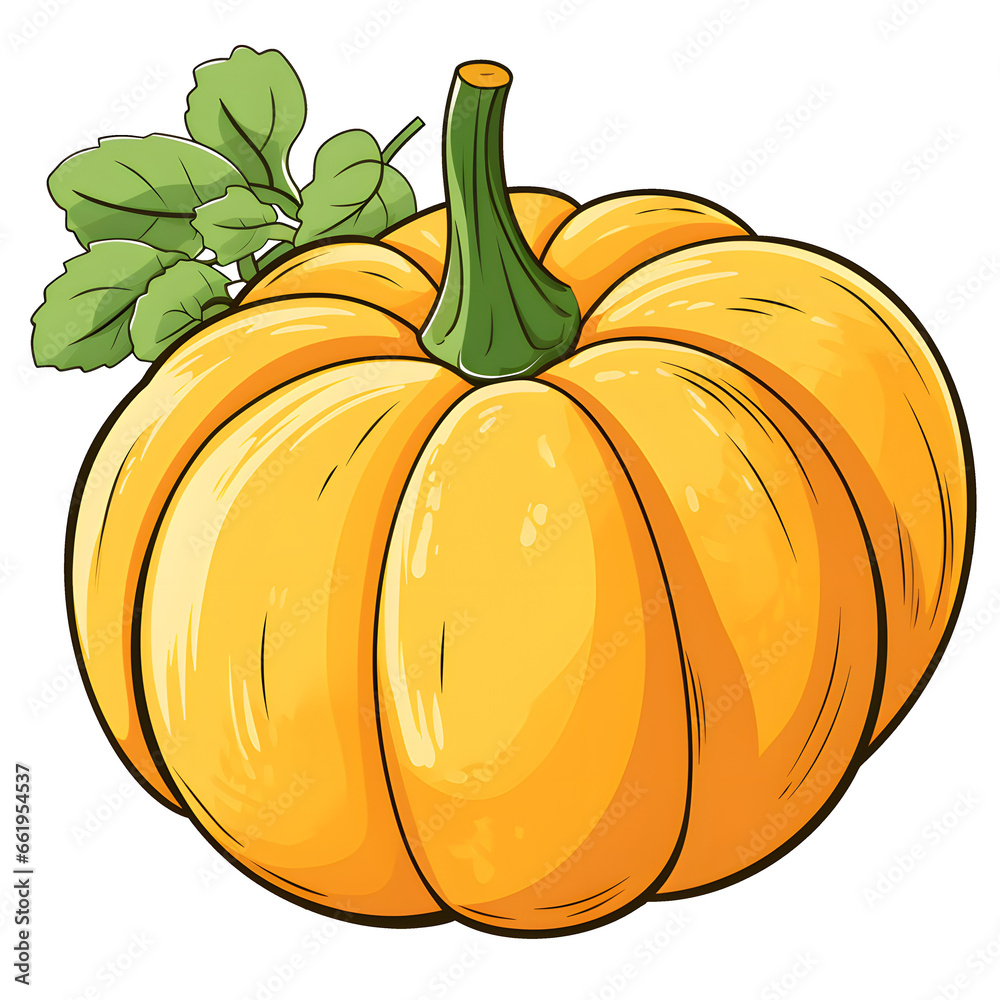 cartoon clipart of Kabocha Squash, food clipart, vegetables clipart ...