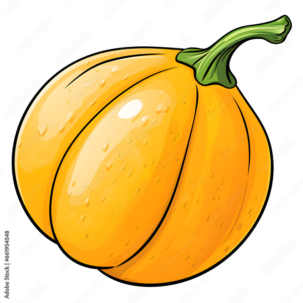 cartoon clipart of Kabocha Squash, food clipart, vegetables clipart ...