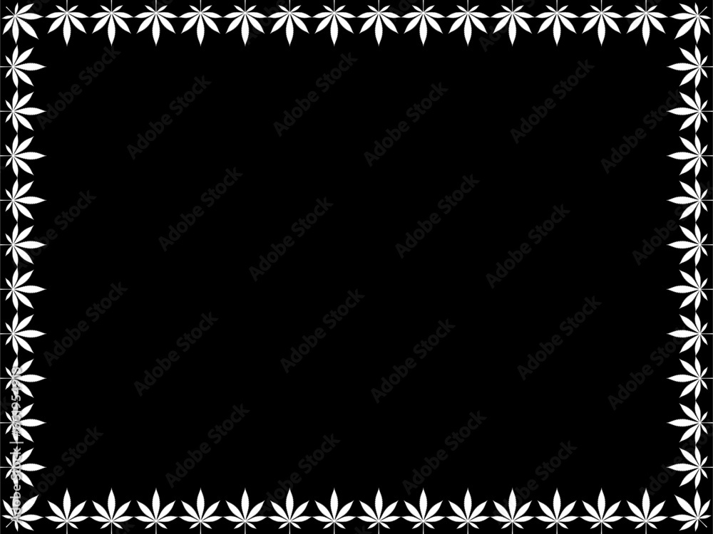 Frame Work Create from Cannabis also known as Marijuana Leaf Silhouette ...