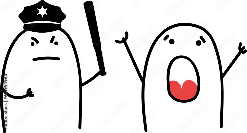 Thumb man. Police arresting a citizen. Desperate man being arrested and ...