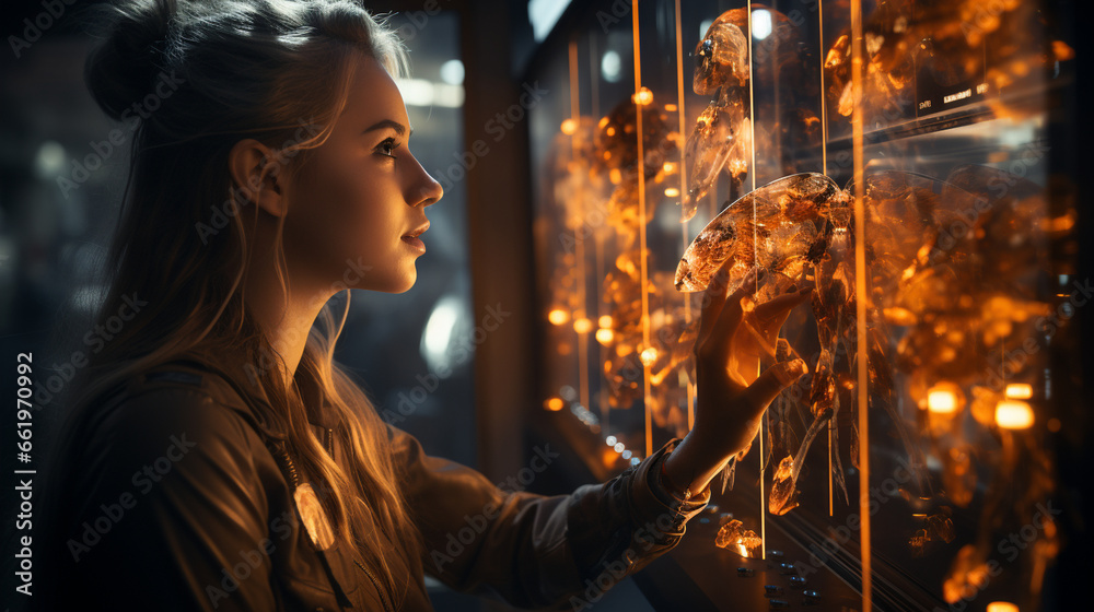 AI Exploration: A tech researcher engaging with artificial intelligence ...