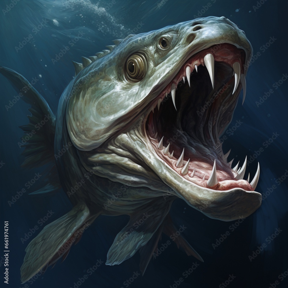 Electric eel is a snake-like fish covered in electricity Ai generated ...