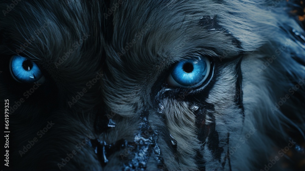 Gleipnir examines fenrir's piercing eyes beautiful image Ai generated ...