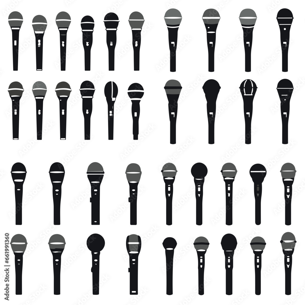microphone silhouette, mic silhouette, mic svg, ic png, mic vector ...