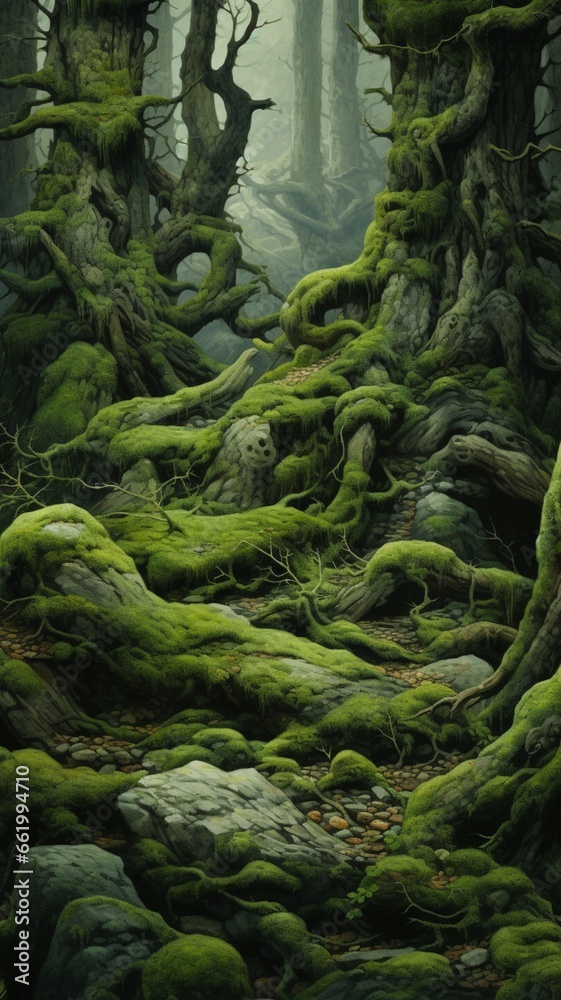 Path another dimension dense green forest leaves trees image Ai ...