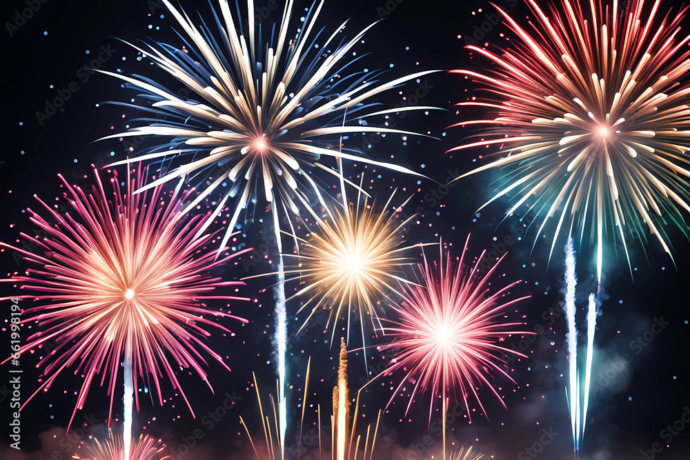 new year and christmas fireworks wallpaper, beautiful new year ...