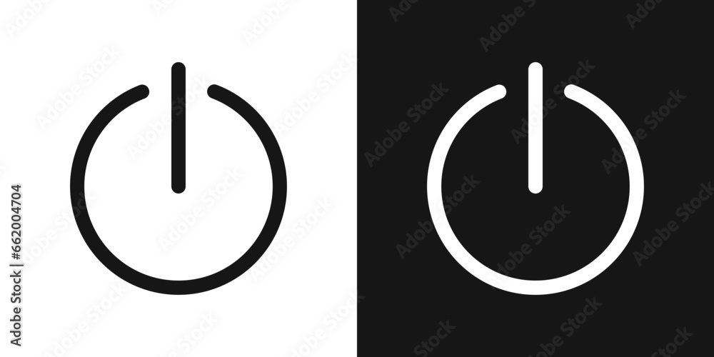 Power Button Icon set. start and off switch vector symbol. computer ...