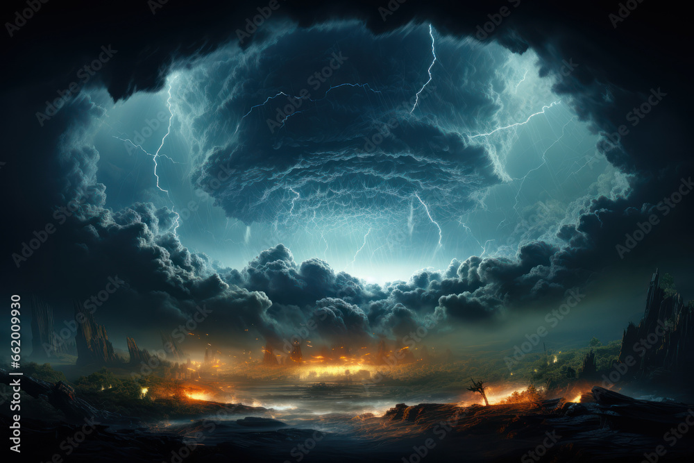 A soundwave visualization of a thunderstorm, showcasing the power of ...