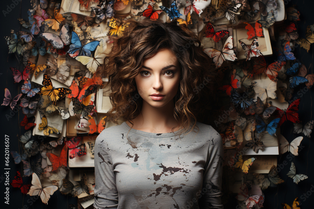 A girl wearing a dirty cloth with Borderline Personality Disorder (BPD ...