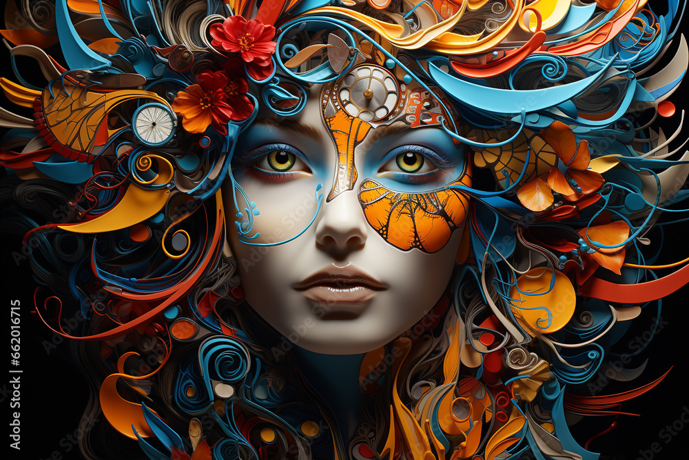 Abstract illustration that visualizes the complex and labyrinthine ...