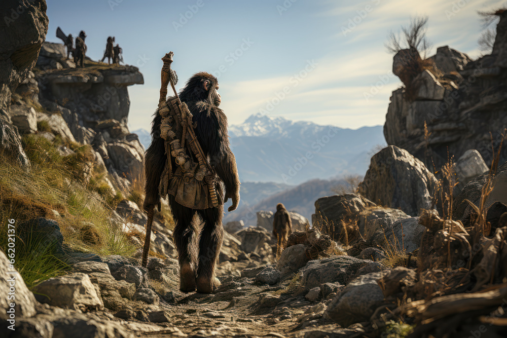 A reconstruction of the Australopithecus afarensis, our distant human ...