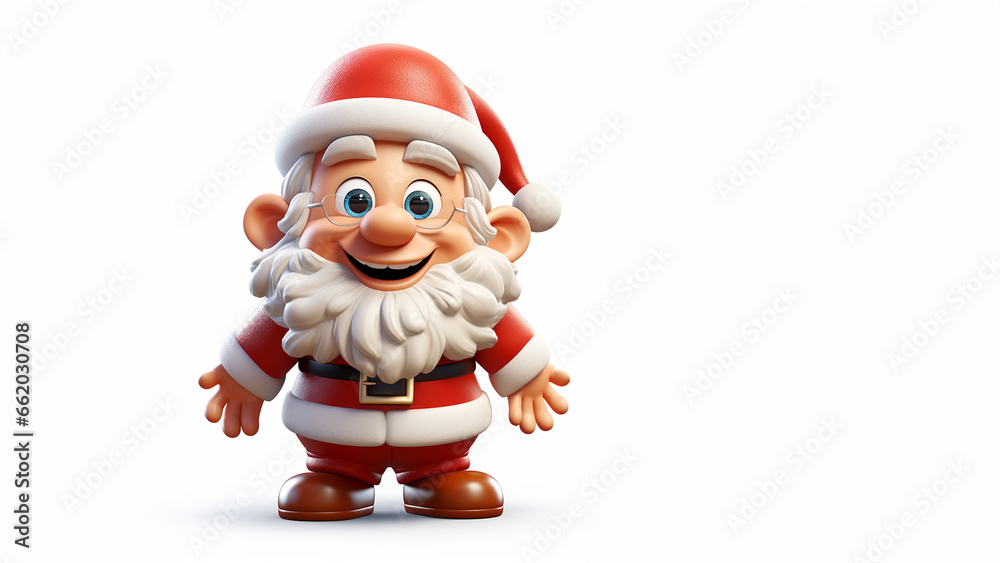 Süßes Cartoon Männchen als Nikolaus Figur zu Weihnachten mit weißen ...