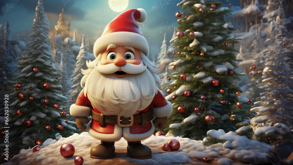 Süßes Cartoon Männchen als Nikolaus Figur zu Weihnachten mit ...