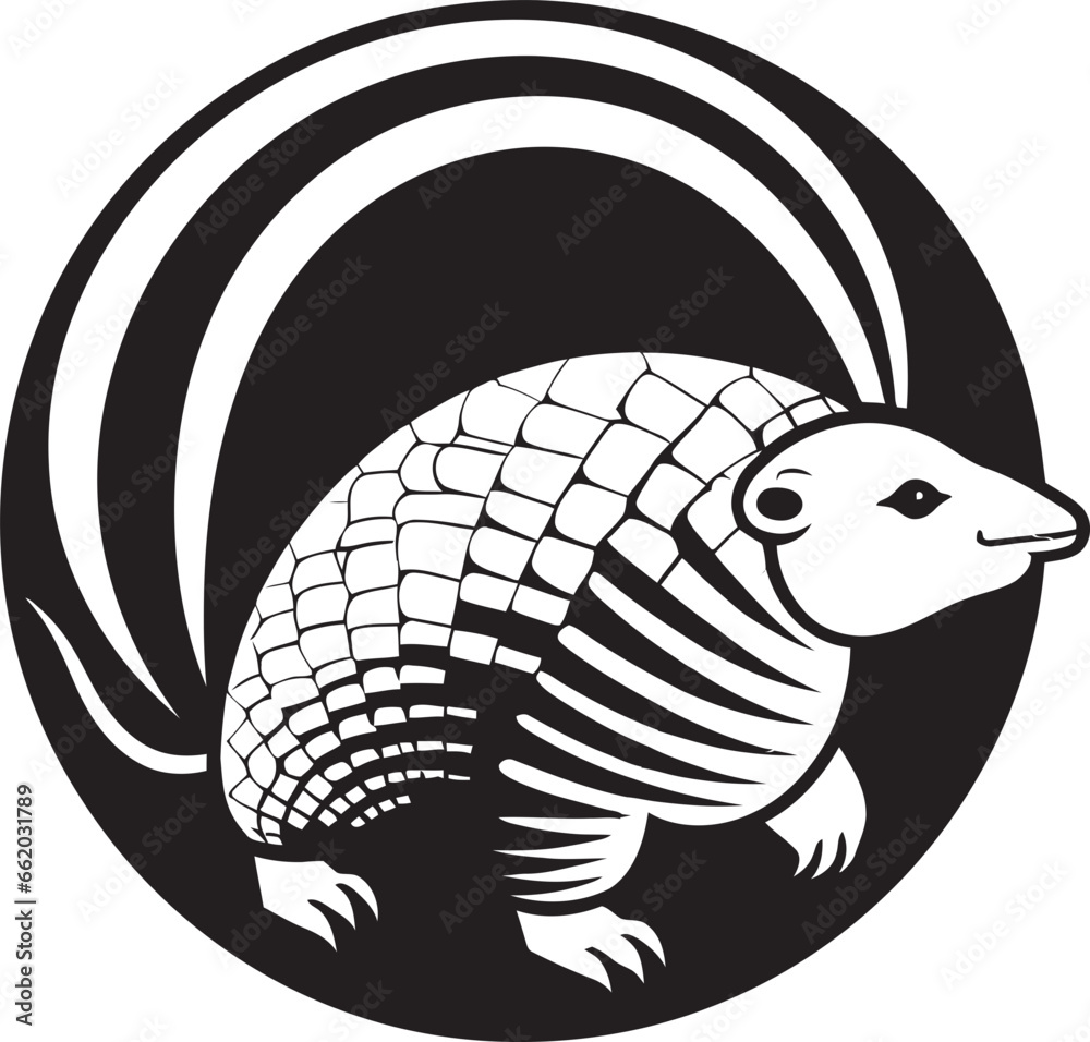 Armadillo Icon in Vector Bold and Beautiful Black Design Black ...