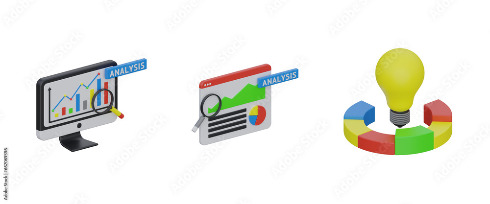 online data analysis, web analysis, analysis idea 3d. High quality ...