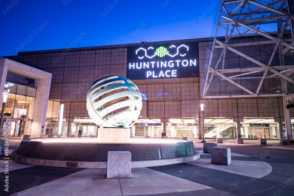 Globe at Huntington Place, formerly Cobo Hall, the main convention ...