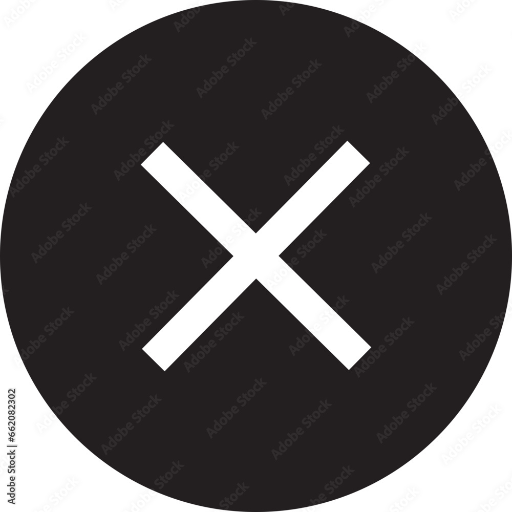 multiplication circle icon in flat Mathematical symbols. isolated on ...