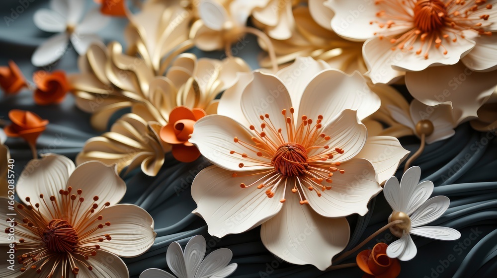 Paper Style Luxury Background With Golden Details , Background Image ...