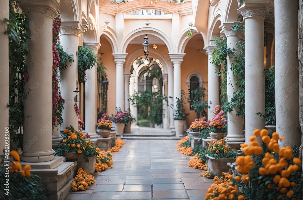 Temple columns wedding digital backdrop photography background wedding ...