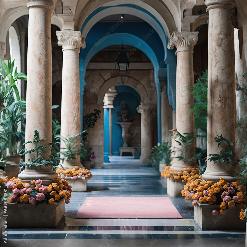 Temple columns wedding digital backdrop photography background wedding ...