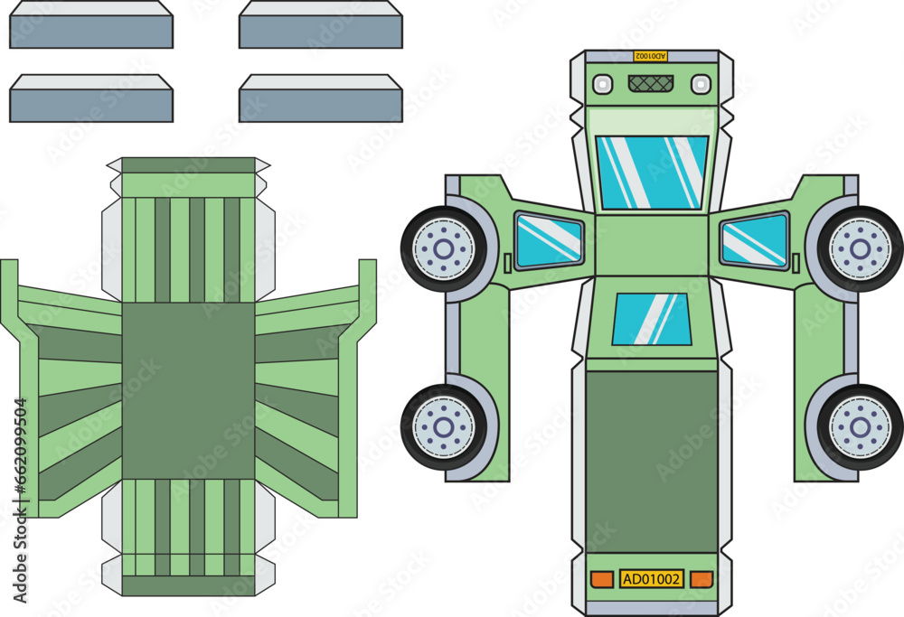 Construction Truck 3D PRINTABLE Heavy vehicles, Paper Craft, Ready to ...