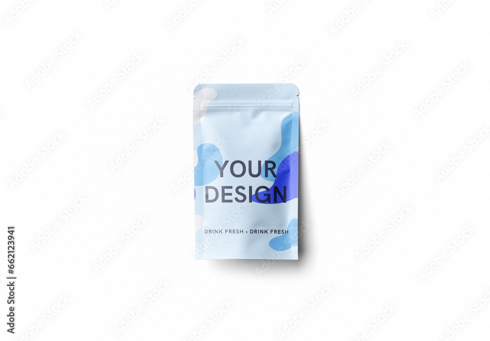 Mockup of customizable zip lock packaging with customizable background ...