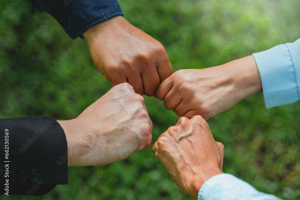 World environment day with global community teamwork and group of ...