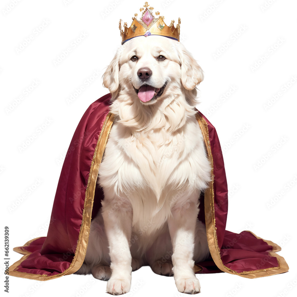 Great Pyrenees Dog king clipart, dog breeds realistic illustration ...