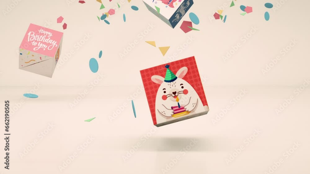 Happy Birthday Background. Animated happy birthday. motion graphic ...