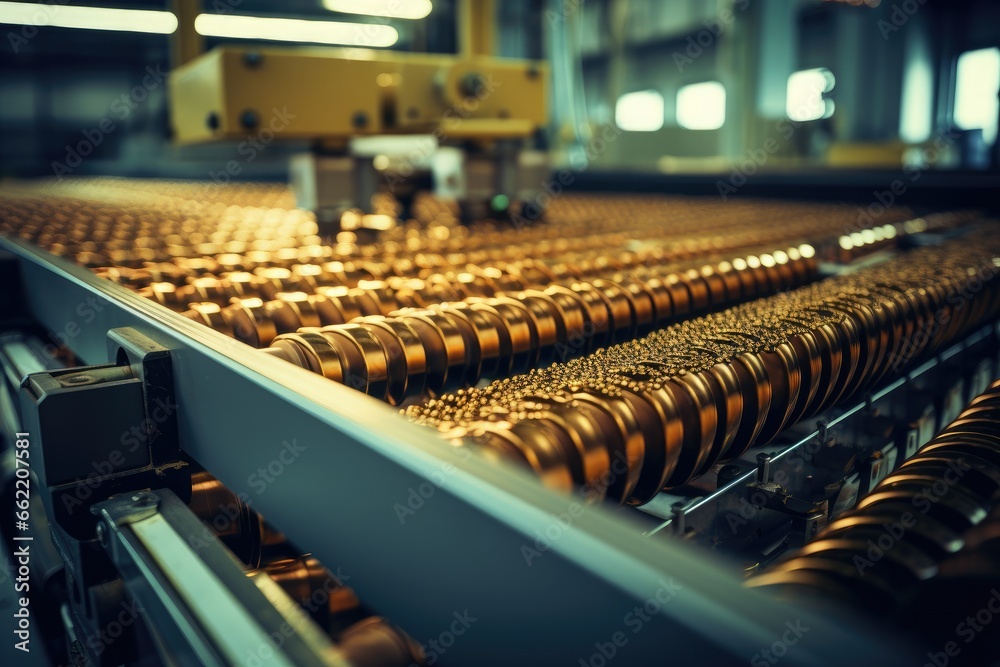 Manufacture of shells and cartridges on the assembly line of a military ...