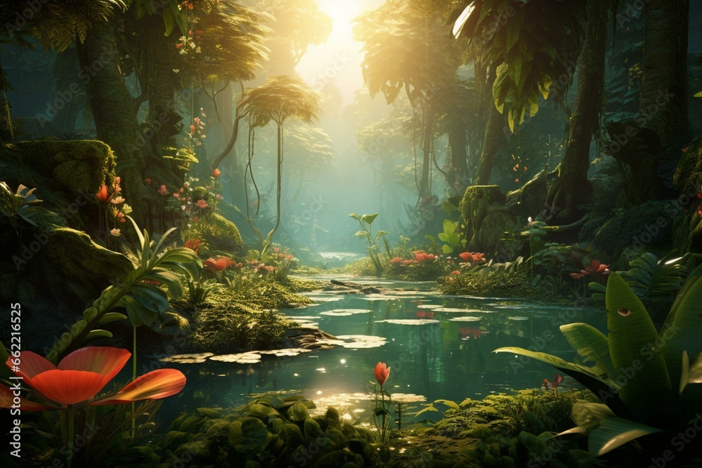 Immerse in lush rainforest teeming with life, enhanced by stunning ...