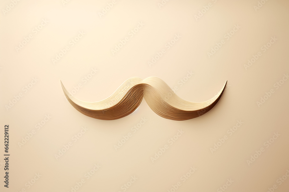Golden mustache for old man. Fathers day concept. Old man's mustache in ...