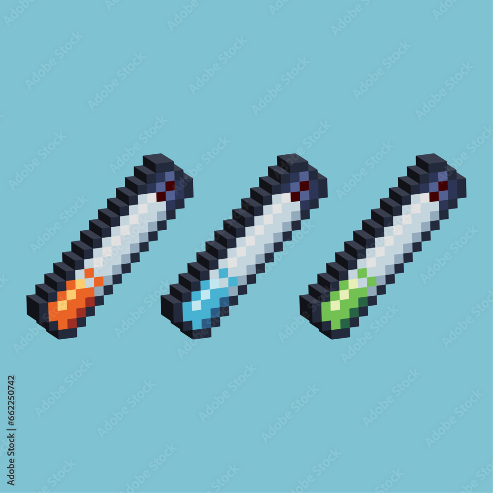 Isometric Pixel art 3d of cigarette for items asset. Cigarette on ...