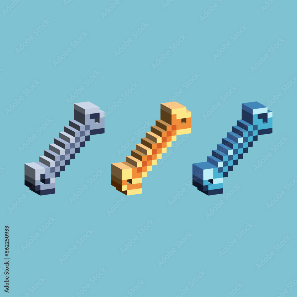Isometric Pixel art 3d of wrench for items asset. Gold wrench on ...