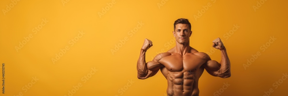 Sculpted bodybuilder presenting their powerful physique Stock Photo ...