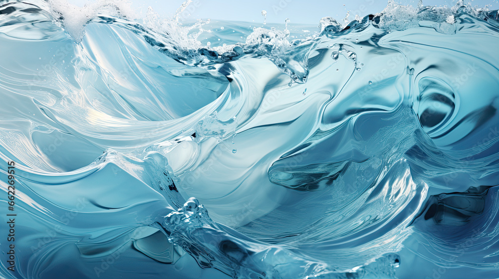 White water wave light surface overlay background. 3d clear ocean ...