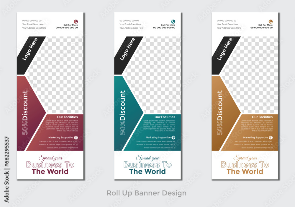 Roll up banner design template,modern x-banner,agency roll up banner ...