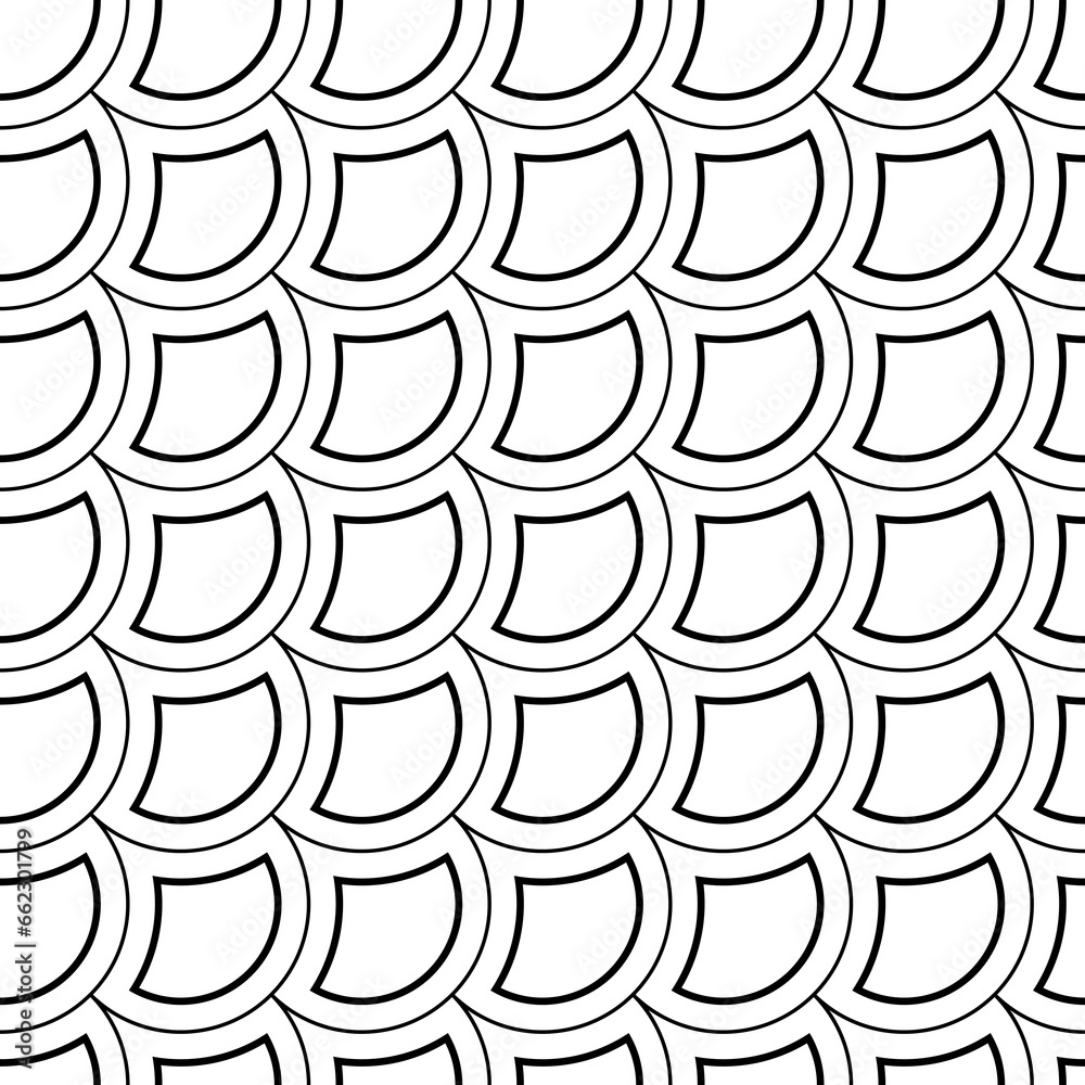 Japan traditional ethnic embroidery ornament with repeated scallops ...