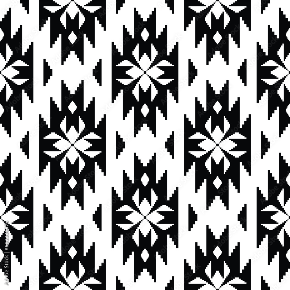 Seamless ethnic repeat pattern in Native American contemporary style ...