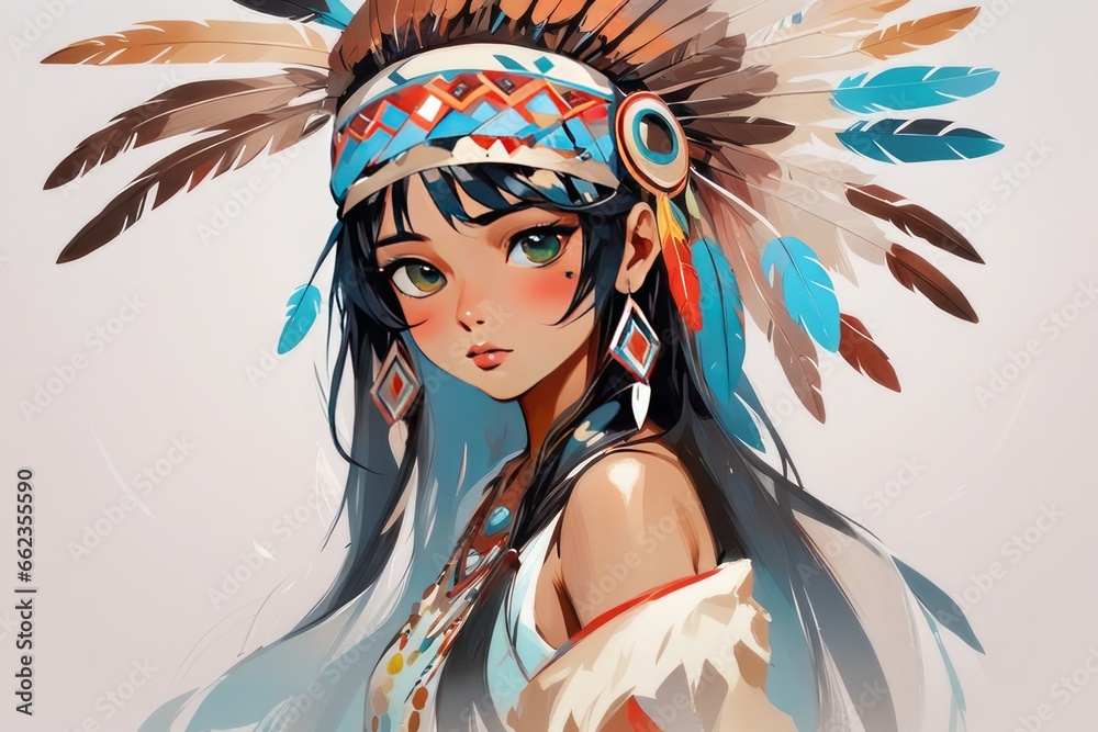 beautiful indian girl with feathers beautiful indian girl with feathers ...