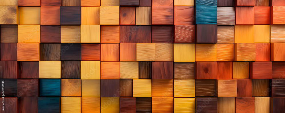 Colorful cubic wooden texture, wood cube background, checkered wooden ...
