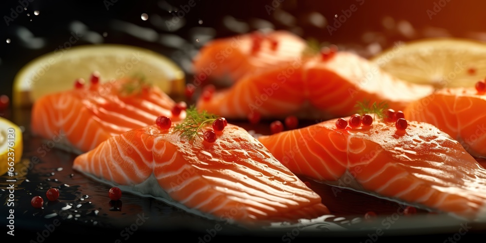 salmon flesh, salmon fillet, fresh salmon, wild salmon, salmon steak ...